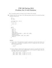 Class Notescse Spring Problemset Solution Cse Spring Problem Set With