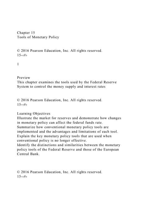 Monetary Policy Tools Ppt