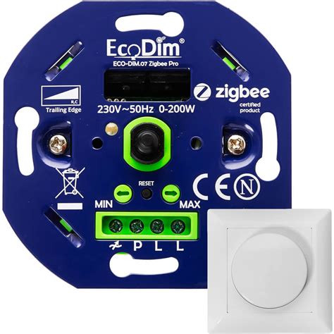 Ecodim LED dimmer Zigbee pro druk / draai 0 - 200 Watt ECO-DIM.07-ZGB ...