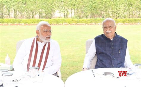 New Delhi Pm Narendra Modi With Lal Krishna Advani On His Birthday