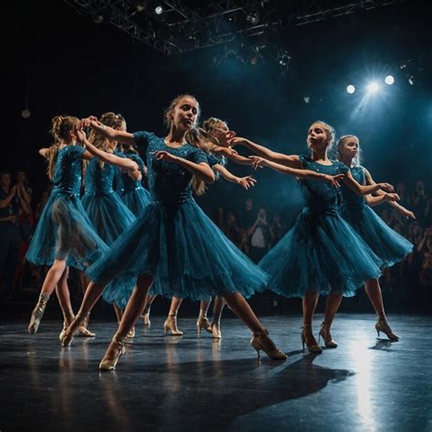 A Group Of Dancers Are Performing On Stage With The Words Dance On The