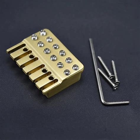 Brass Headless Guitar String Bridge Locking Nut Reverb