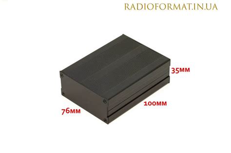 Купить Корпус для электроники алюминиевый 100*76*35 мм., ЧЕРНЫЙ, цена ...