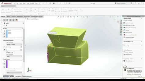 Solidworks Tutorial Lofted Boss Youtube
