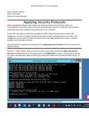 Applying Security Protocols Configuring Telnet And Access Lists