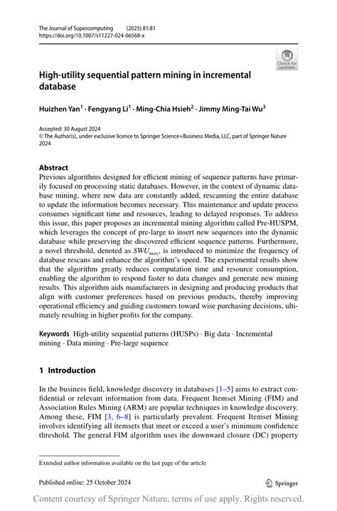 High Utility Sequential Pattern Mining In Incremental Database