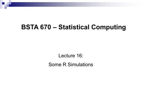 Simulations In R Examples