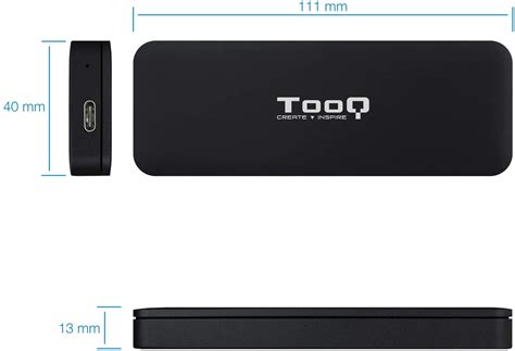 Caja Externa Ssd M2 Nvme Pcie Tooq Usb C Led