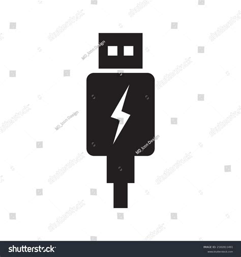 Usb Plug Cable Icon Technology Connect Stock Vector Royalty Free Shutterstock