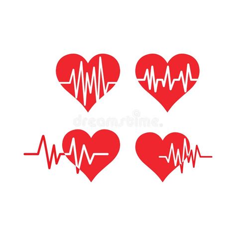Heart Pulse Icon Graphic Design Template Vector Stock Vector Illustration Of Vector Logo