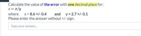 Solved Calculate The Value Of The Error To The Nearest