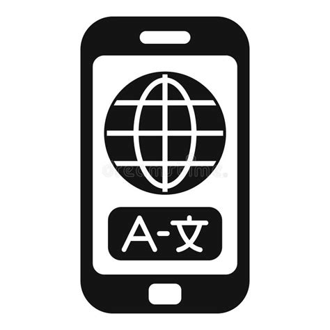 Smartphone Showing Global Online Language Translation Application Stock