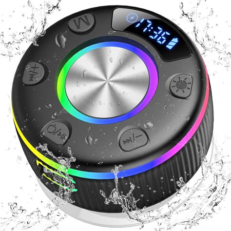 Prscfum Bluetooth Shower Speaker Portable Bluetooth Wireless With Time