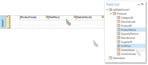 Field List NET Reporting Tools DevExpress Documentation