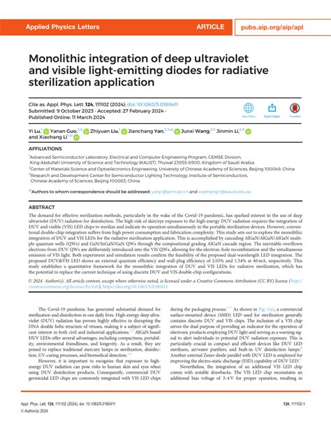 Pdf Monolithic Integration Of Deep Ultraviolet And Visible Light