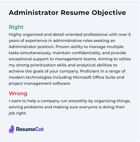 Top 18 Administrator Resume Objective Examples Resumecat