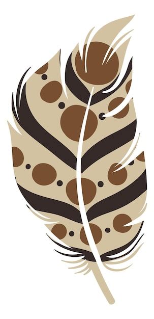 Premium Vector Ethnic Bird Feather Colorful Patterned Boho Element