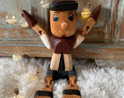 Wooden Pinocchio Pinocchio Doll Decoration Table Etsy