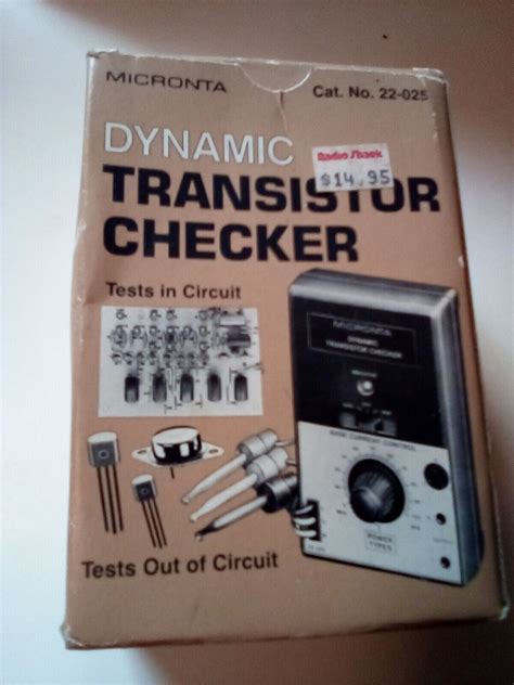 Vintage Micronta Dynamic Transistor Checker 22 025 Original Box Manual Meters