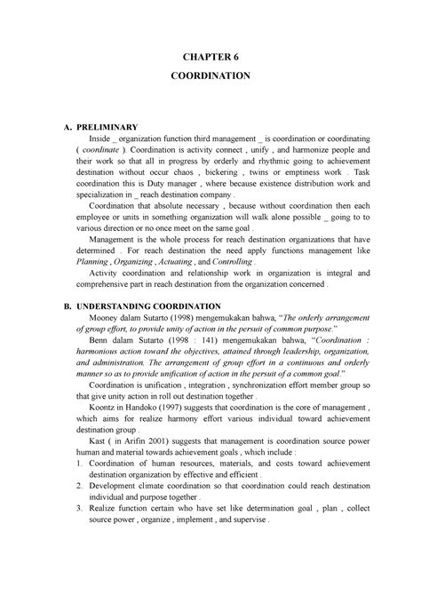 Chapter 6 Coordination Chapter 6 Coordination A Inside