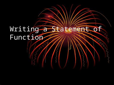 Ppt Writing A Statement Of Function Dokumentips
