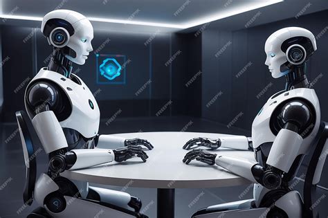 Generative Ai And Operational Serve Enable Two Ai Robots To Converse In A Room Premium Ai