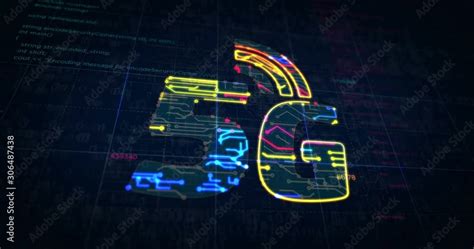 5g Mobile Network Project Creating Abstract Concept Of Iot Connection