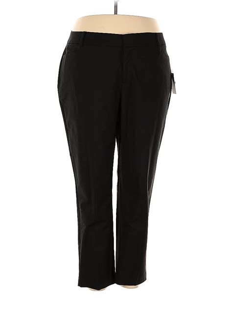 Eloquii Solid Black Dress Pants Size 18 Plus 67 Off Thredup