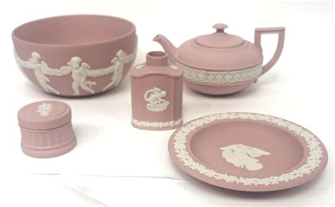 At Auction A Collection Of Wedgwood Pink Jasperware Table Wares