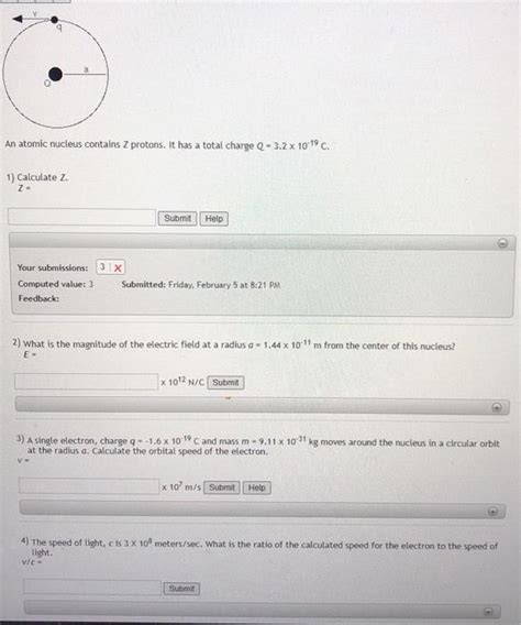 Solved An Atomic Nucleus Contains Z Protons It Has A Total