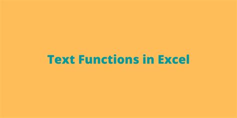 Top Text Functions In Excel A Quick Reference QuickExcel