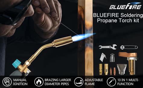 Bluefire Soldering Propane Torch With Hose And Three Burners 13 In 1 Multi Function