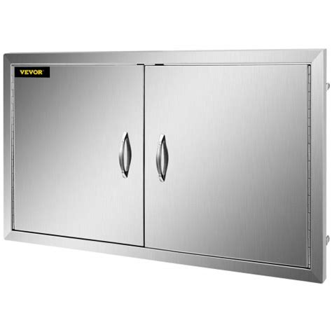 Vevor Bbq Access Door 39w X 26h Inch Double Bbq Door Stainless Steel