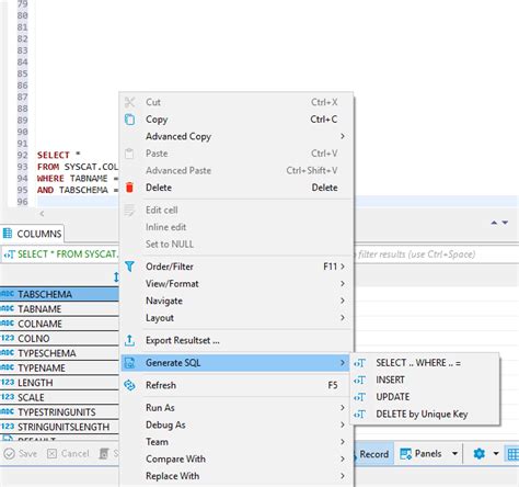 can t generate sql from a simple select statement with with ur