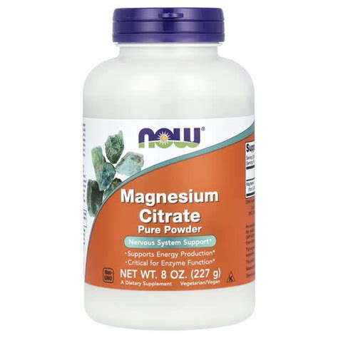 Now Foods Magnesium Citrate Pure Powder Oz G