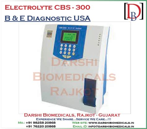 Semi Automatic Cbs 300 Diagnostic Electrolyte Analyzer For Laboratory User Input Keyboard At