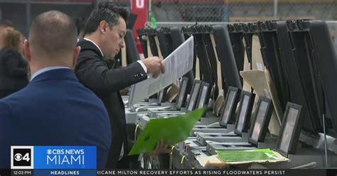 Miami Dade Election Officials Test Voting Machines Ahead Of Early