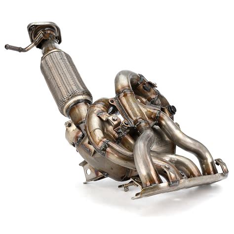 FOMIUZY High Flow Front Catalytic Converter With Integrated Exhaust