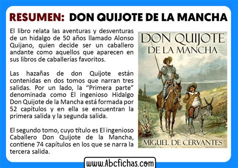 Resumen De El Quijote Abc Fichas