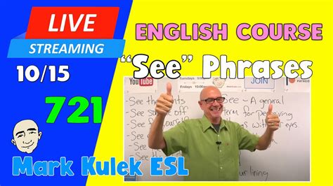 English Class 721 Live Stream English Class Mark Kulek Esl Youtube