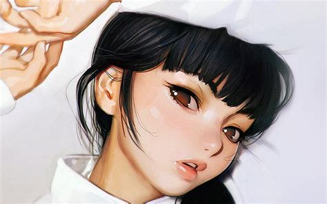 かわいい恥ずかしがり屋のアニメの女の子hd壁紙無料ダウンロード Wallpaperbetter