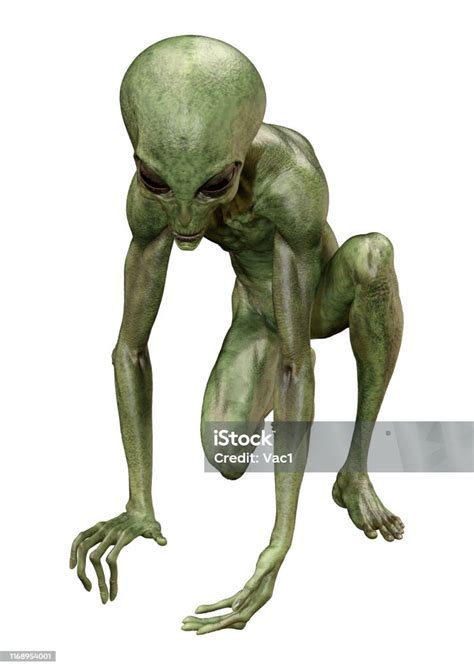 흰색에 3d 일러스트 그린 외계인 외계인에 대한 스톡 사진 및 기타 이미지 외계인 0명 3차원 형태 Istock