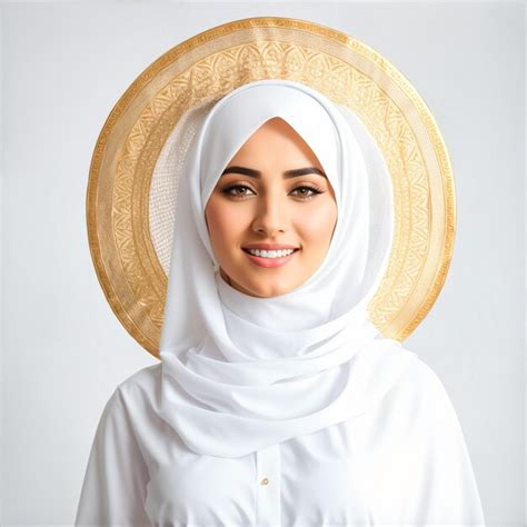 Premium Ai Image Portrait Of A Beautiful Young Muslim Woman Wearing