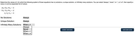 Solved Determine The Values Of A For Which The Following