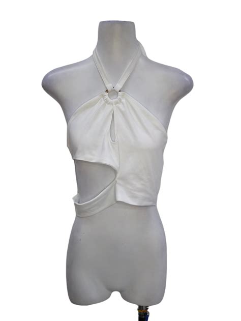 Pearl White Halter Neck Top Refash Refash Malaysia