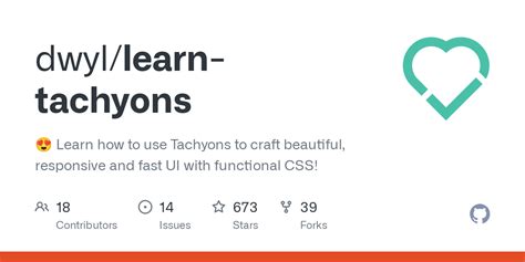 GitHub Dwyl Learn Tachyons Learn How To Use Tachyons To Craft Beautiful Responsive And Fast