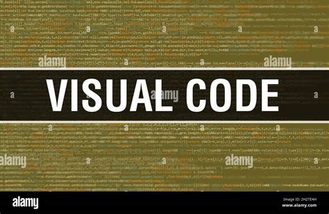 Visual Code With Abstract Technology Binary Code Background Digital