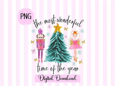 Girly Nutcracker Christmas Png Watercolor Ballet Clipart Digital