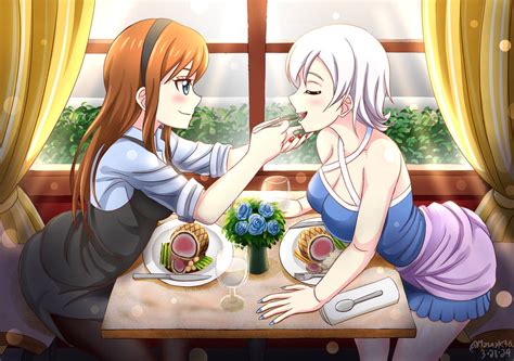 Mai And Lisanna Date [commission 130] By Masnak30 On Deviantart