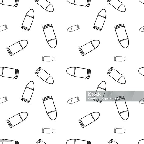 Black And White Bullet Pattern Stock Illustration Download Image Now